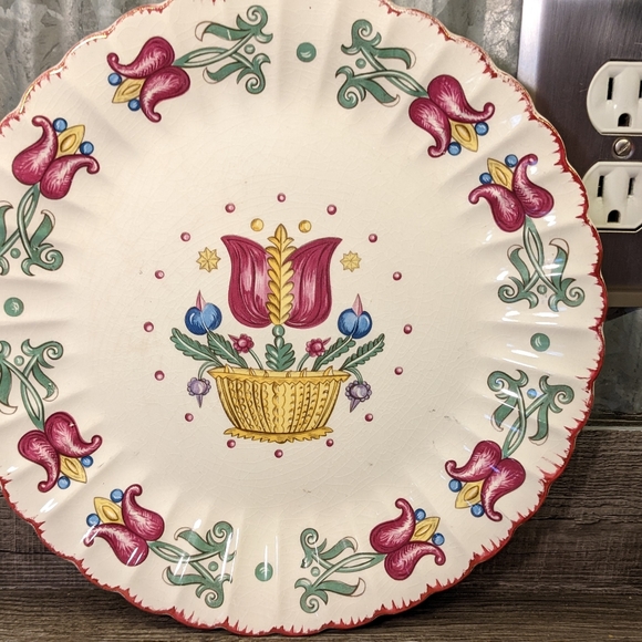American Limoges | Dining | American Limoges Old Dutch Pattern Tulips ...